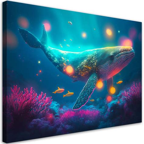 Leinwandbild Magischer Wal Wall Art De