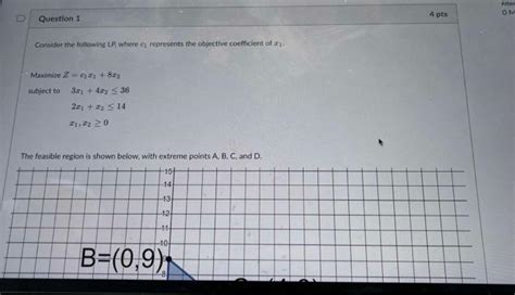 Solved Consider The Following Lp Where C1 Represents The