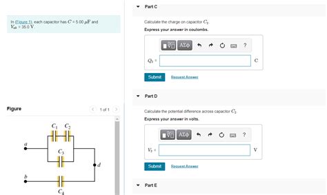 Solved Part A In Figure 1 Each Capacitor Has C 5 00 UF Chegg Com