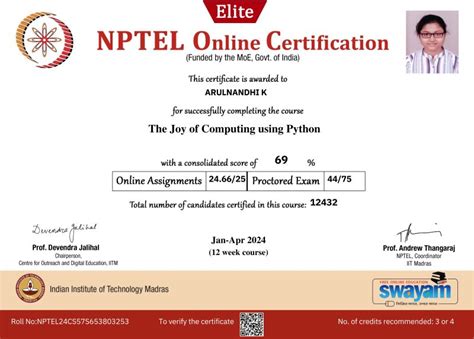 Arulnandhi Kumaralingam On Linkedin Nptel Pythonprogramming