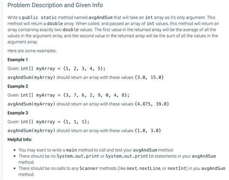 Solved Probiem Description And Given Info Write A Public Chegg