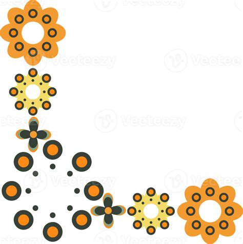 Simple Blossoms Corner In Abstract Flat Form 60343355 Png