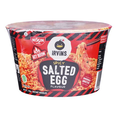 Nissin Irvins Instant Noodles Salted Egg Spicy Ntuc Fairprice