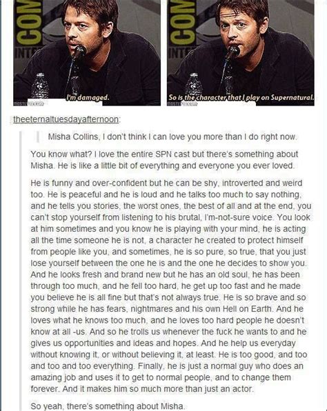 Misha Collins Quotes Inspirational Misha Collins Poems Supernatural