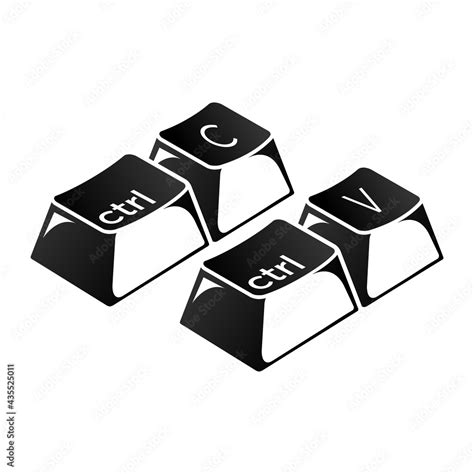 Ctrl C Ctrl V Keys On The Keyboard Copy And Paste The Key Combination Insert A Keyboard