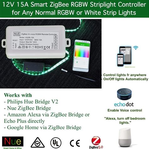 ZigBee LED Control Smart Home Zigbee Rgbw Led Controller Compatible With Alexa And Philipshue