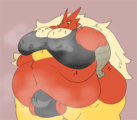 Rule 34 Anthro Big Balls Big Belly Big Breasts Blaziken Bulge