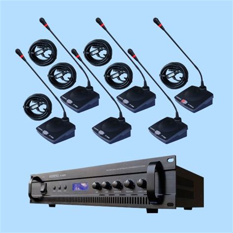 Mic Meja Rapat Wireless Auderpro Ap 949wmt 8ch Uhf Digital Sound System