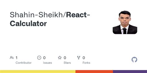 GitHub Shahin Sheikh React Calculator