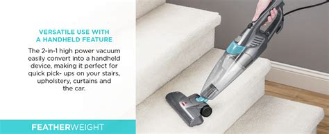 Bissell Featherweight 2 In 1 Bagless Vaccum Cleaner Quickly Converts From Upright Vacuum
