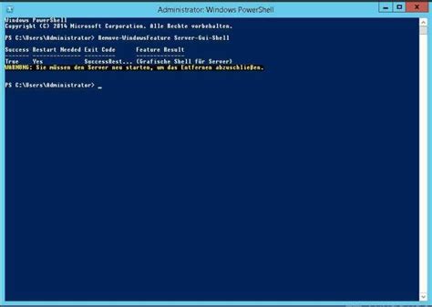 Windows Server 2012 Core Modus Aktivieren