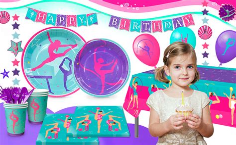 Gymnastics Party Supplies143pcs Gymnastics Party Decorationsandtableware
