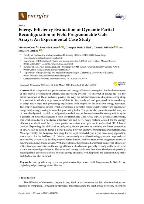 pdf energy efficiency evaluation of dynamic partial reconfiguration
