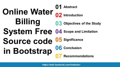 Online Water Billing System Free Source Code In Bootstrap Inettutor