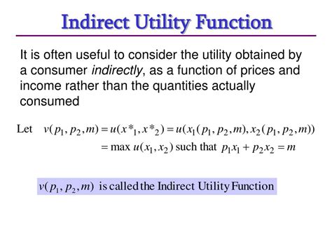 Direct Vs Indirect Utility Function At Amy Kugler Blog