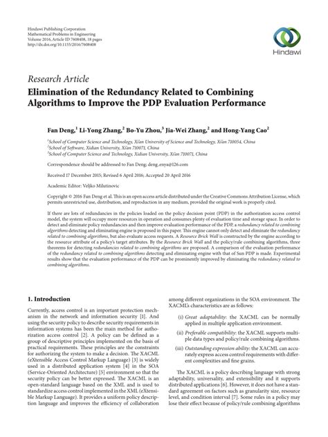 Pdf Elimination Of The Redundancy Related To Combining Algorithms To