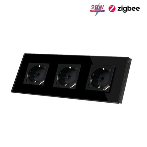 Характеристики Розетка Умная Zigbee тройная с Usb и Type C входами быстрая зарядка 20w