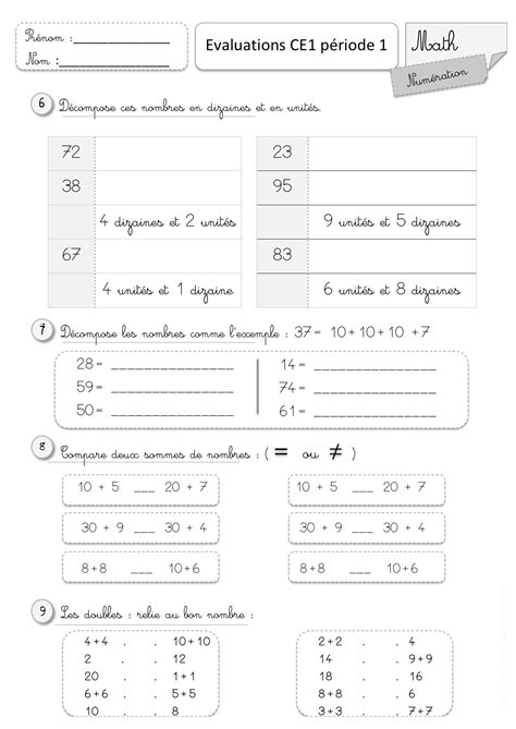 Exercice Math Ce1 Eher10emta