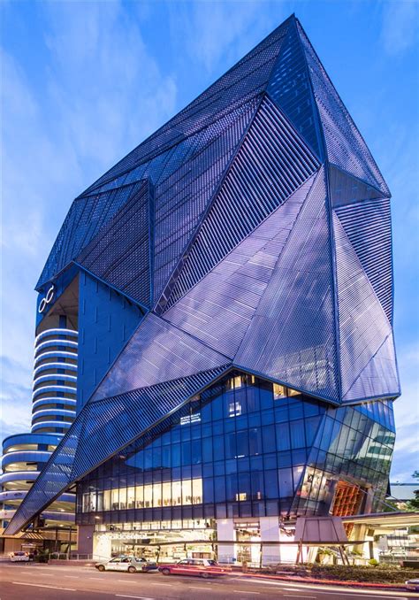 Angular Geometric Metal Facade Of Orchard Central Singapore Photo