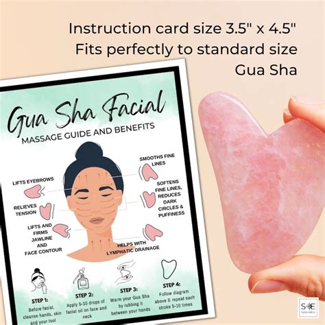 pdf gua sha instruction and use diagram cards printable etsy