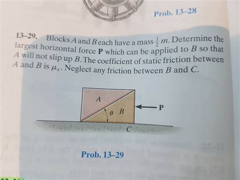 Solved Blocks A And B Each Have A Mass 12 M Determine