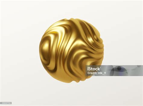 흰색 배경에 격리 된 황금 금속 유기 모양 3d 구체입니다 웹 페이지 포스터 전단지 소책자 잡지 표지 프리젠 테이션을위한 트렌드 디자인 벡터 일러스트레이션 0명에 대한 스톡