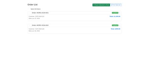 Order Detail Component Bootstrap Ui Library