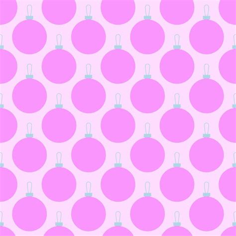 Premium Vector Colorful Seamless Pattern Of Violet Christmas Bauble On Beige Background