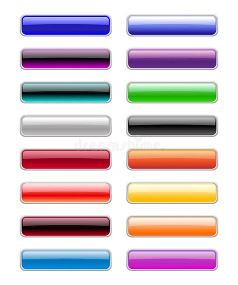 Rectangle Buttons Stock Vector Illustration Of Plastic 8229943