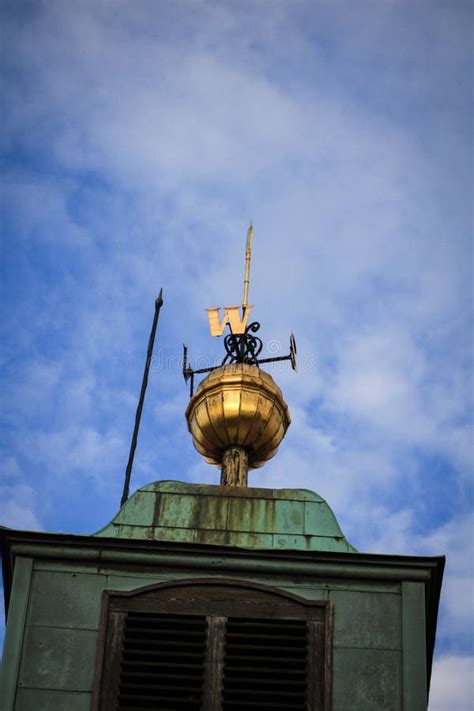 Vertical Low Angle Shot Of The Most Famous Compass In Novi Sad Serbia