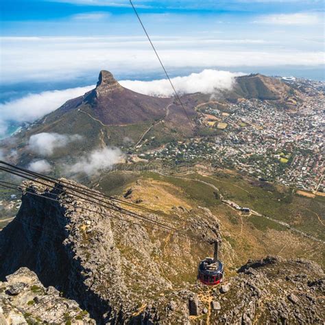 Table Mountain Cable Car In Cape Town South Africa Stock Image Image