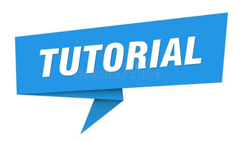 tutorial banner tutorial speech bubble label sticker sign template