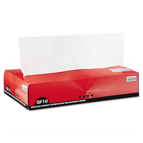 Bagcraft Qf10 Interfolded Dry Wax Deli Paper 10 X 1025 White 6000
