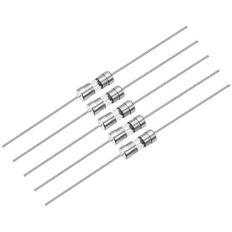 Uxcell Slow Blow Fuse Time Delay Axial Lead Glass Fuse 36mm X 10mm
