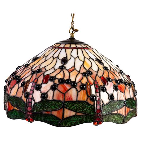 Large Tiffany Style Stained Glass Lamp Shade For Sale At 1stdibs