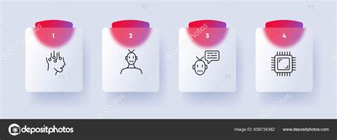 Artificial Intelligence Icon Set Intelligent Machines Cognitive Computing Data Analysis Stock