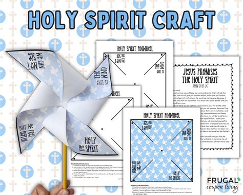Holy Spirit Craft Pinwheel Template Printable Jesus Promises The Holy