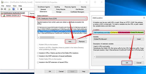 Configuring A Crl Distribution Point For A Certificate Authority Via