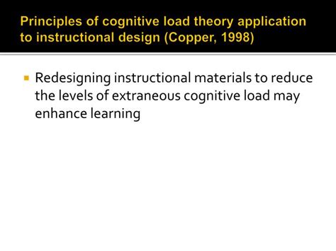 PPT Cognitive Load Theory PowerPoint Presentation ID 892128