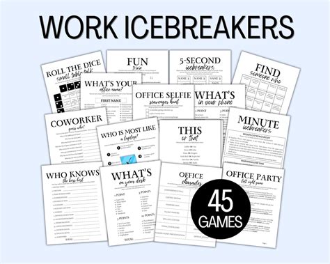 Icebreaker Games Office Party Games Team Building Games Fun Workplace