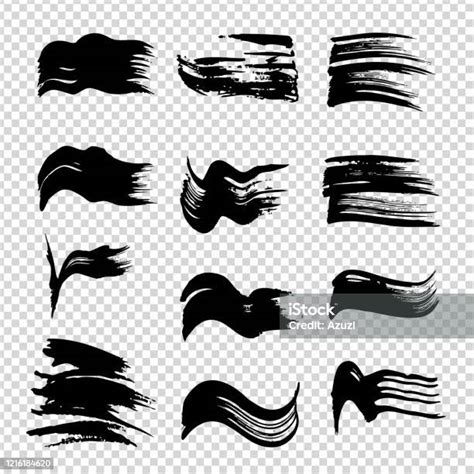 모조 투명 한 배경에 격리 된 텍스처 추상 브러시 스트로크 검은 색 가장자리에 대한 스톡 벡터 아트 및 기타 이미지 가장자리 개체 그룹 건강관리와 의술 Istock