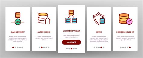 Sql Database Onboarding Icons Set Vector 10155556 Vector Art At Vecteezy