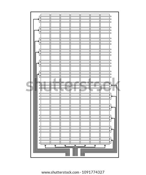 Conventional Oncell Capacitive Touch Panel Diagram Stock Vector Royalty Free 1091774327