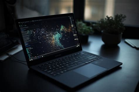 Premium AI Image A Laptop With A Screen That Says Hp On It