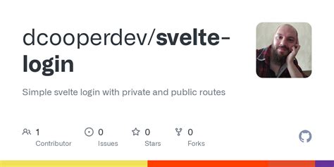 Github Dcooperdevsvelte Login Simple Svelte Login With Private And Public Routes