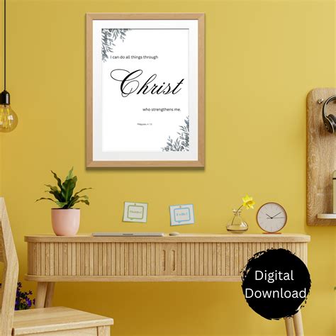Bible Verse Printable Wall Art Bible Verse Digital Download Religious