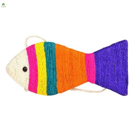 ขาตั้ง แผ่นบอร์ด เชือกป่านศรนารายณ์ รูปปลา ของเล่นดูแลแมว Pahamiloo30 Th Thaipick