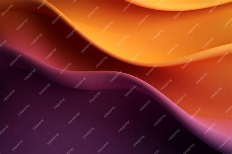 Purple And Orange Gradient Background Dynamic Wavy Light And Shadow Premium Ai Generated Image
