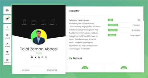 talal zaman abbasi on linkedin portfolio website marketing