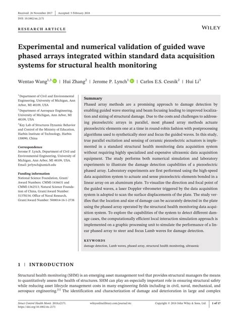 Pdf Experimental And Numerical Validation Of Guided Wave Phased